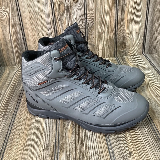 SIMMS BOOTS CHALLENGER Mid Deck Waterproof Gray Fishing Mens Lace Up ...