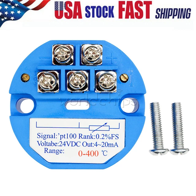 RTD PT100 Accuracy Temperature Sensors Transmitter Module DC 24V -50 ...