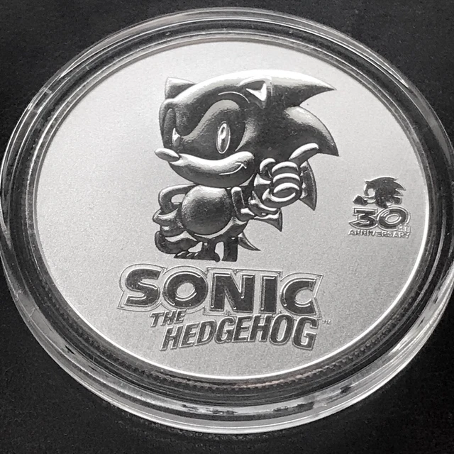 2021 NIUE 1 oz Silver Sonic the Hedgehog 30th Anniversary Coin BU SEGA ...