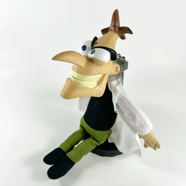 DISNEY PHINEAS & Ferb Dr. Doofenshmirtz Gabble Head Plush Toy 9.5" £15. ...