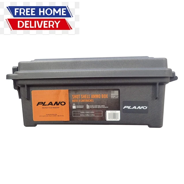 PLANO FIELD AMMO Box Heavy-Duty Storage Case for Hunting and Shooting ...