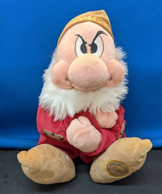 DISNEY GRUMPY PLUSH Teddy Soft Toy Snow White 7 Dwarfs 13 ...