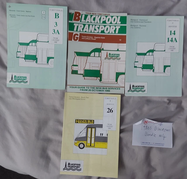 BLACKPOOL TRANSPORT TIMETABLE 1980s BUNDLE #4 £2.50 - PicClick UK