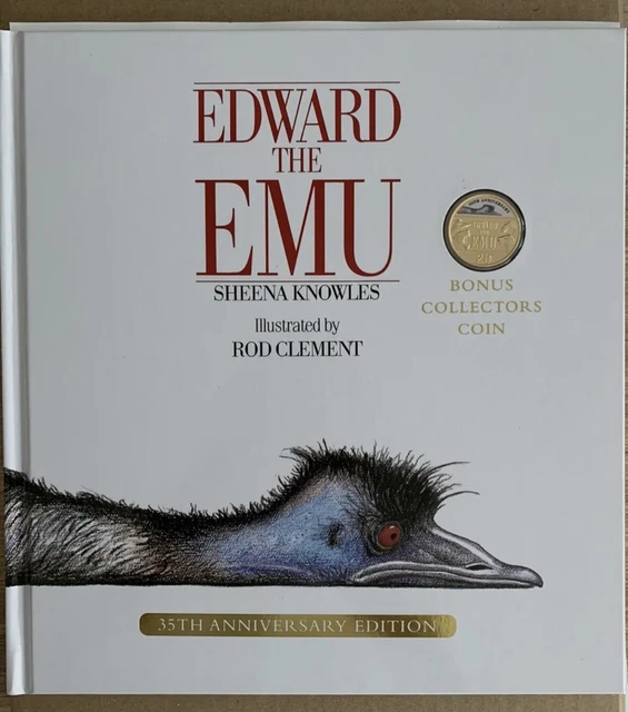 2023 EDWARD THE Emu book with limited edition Gold plated Coin - 3000 ...