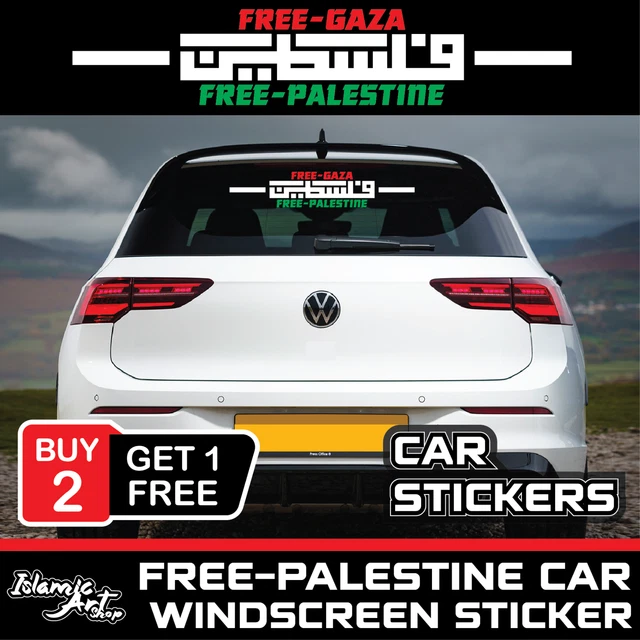 FREE PALESTINE CAR Sticker Save Gaza Window Windscreen Vinyl Waterproof ...