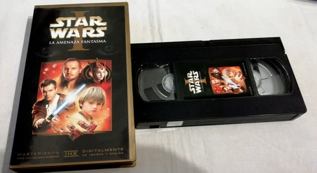 STAR WARS 1 La Amenaza Fantasma - Vhs -Cinta Remasterizada Digitalmente ...
