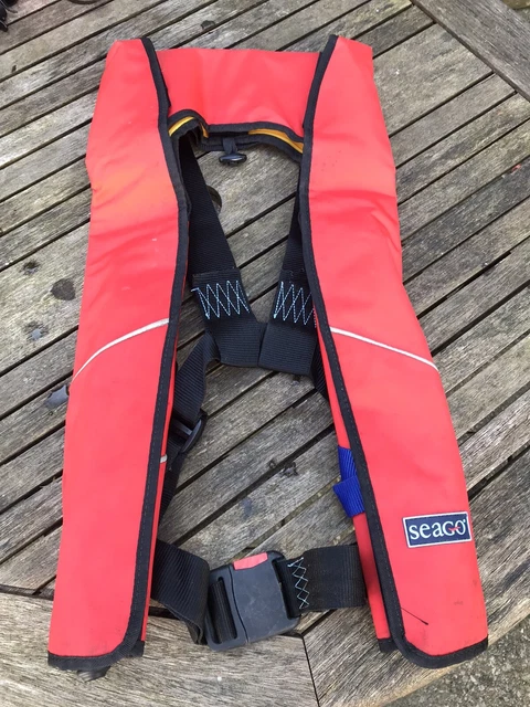 SEAGO 150N INFLATABLE Life Jacket (Red) £20.00 - PicClick UK