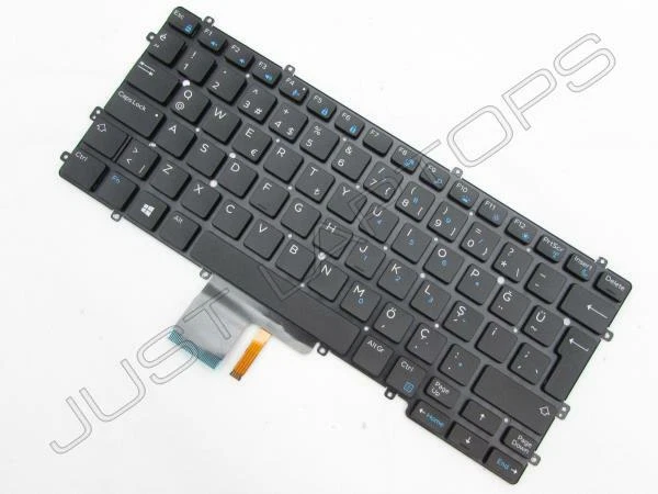 NUEVO DELL LATITUDE 7370 Turco Turquía Teclado Retroiluminado Klavyesi ...