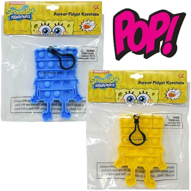 2-PACK SPONGEBOB PUSH Pop Pop Bubble Fidget Toy, Silicone Squeeze ...