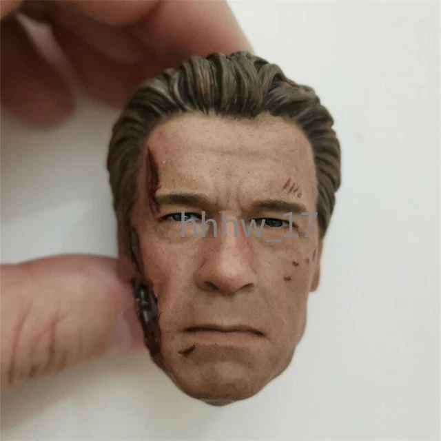 1:6 TERMINATOR ARNOLD T800 Head Sculpt Carved For 12'' Male Figure Body ...