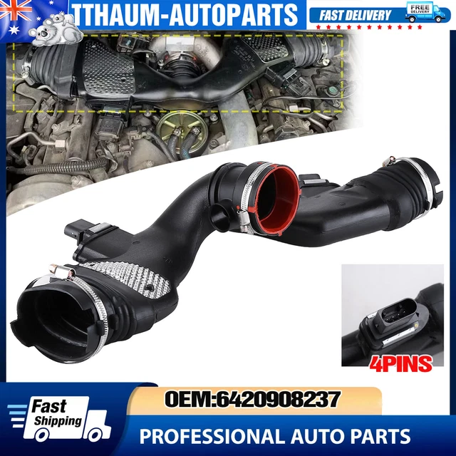 AIR INTAKE DUCT Air Mass Sensors for Mercedes W164 OM642 V6 CDI ...