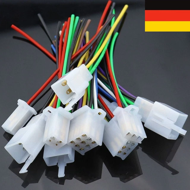 KFZ 2/3/4/6/9-POLIG MIT Kabel Steckverbinder Auto Stecker Verbinder Wasserdicht EUR 2,75 ...