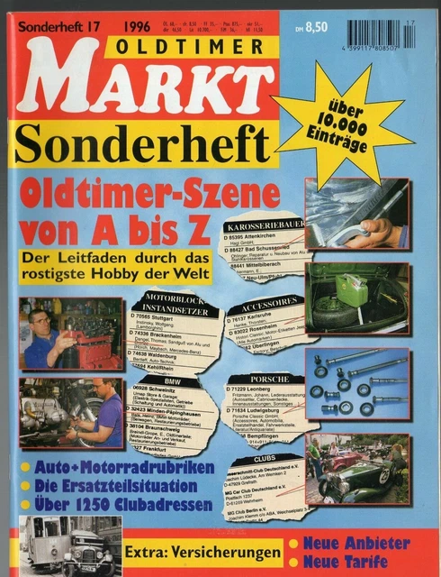 OLDTIMER MARKT SONDERHEFT 17 / 1996 / die OLDTIMER - Szene von A - Z ...