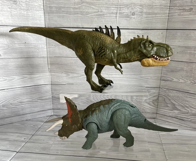 JURASSIC WORLD DINO Hybrid FX Tyrannosaurus T Rex & Triceratops Action ...