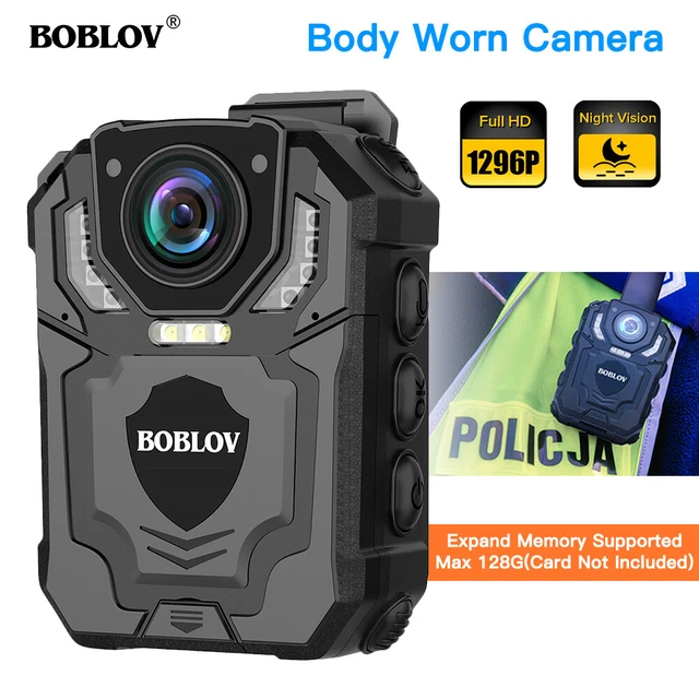 BOBLOV MINI POLICE Body Camera with Audio Recording 1296P Night Vision ...