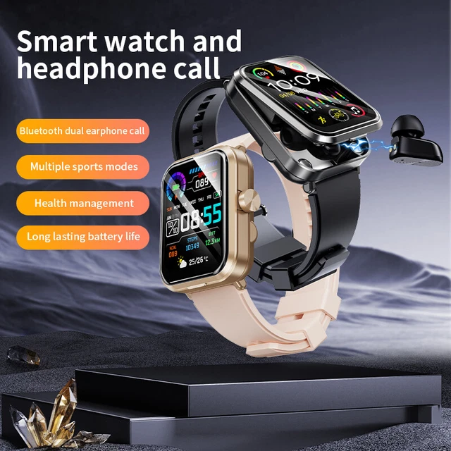 SMART WATCH WITH TWS Earbuds Smartwatch 2 In 1 Wireless Headset For ...