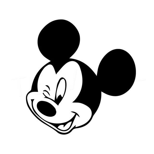 5and Winking Mickey Vinyl Decal Sticker Car Window Laptop Mouse Disney £3 1125