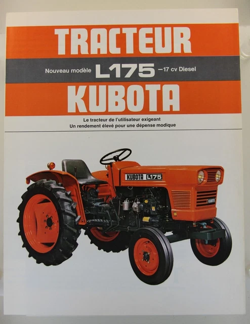 PROSPECTUS BROCHURE KUBOTA L175 tracteur prospekt traktor tractor trattore lanz EUR 19,99 ...