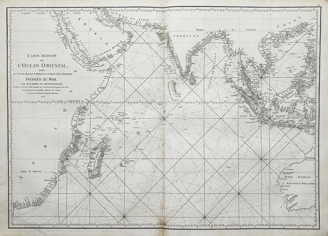 INDIAN OCEAN AUSTRALIA Philippines China Sea Map Mannevillette 1775 £ ...