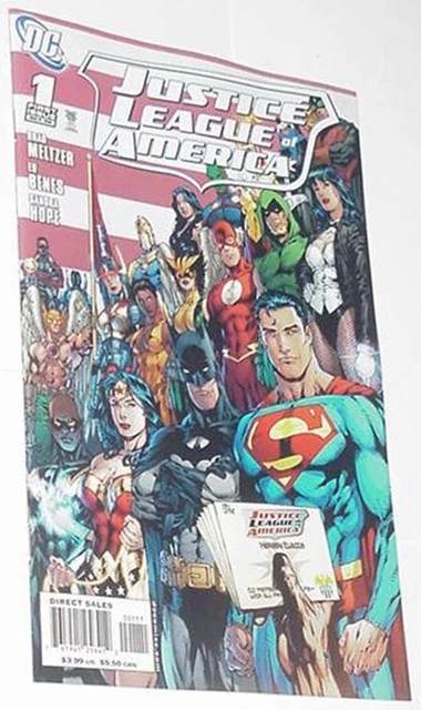 JUSTICE LEAGUE OF America 1b couverture B comme neuf dans sa boîte Brad ...