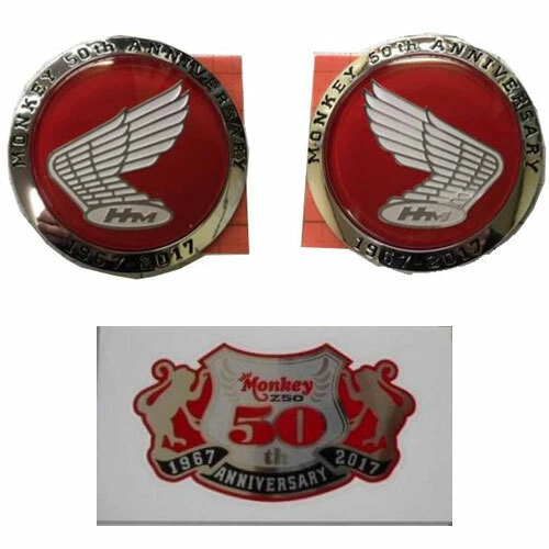 HONDA OFFICIAL MONKEY 50th anniv. Model Z50 WING Tank Emblem/Tank ...