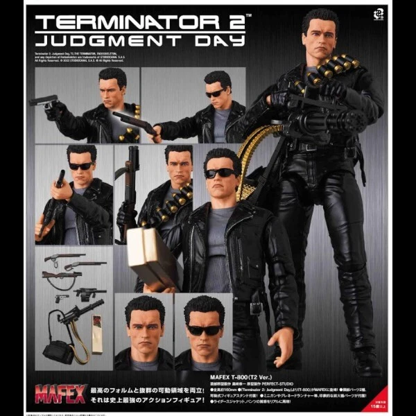 MEDICOM MAFEX NO.199 Terminator 2 T-800 Arnold Schwarzenegger T-2 ...