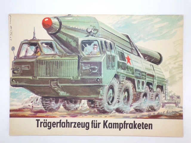 AGE GDR CUTOUT-PAPER Trägerfahrzeug for Kampfraketen Military ...