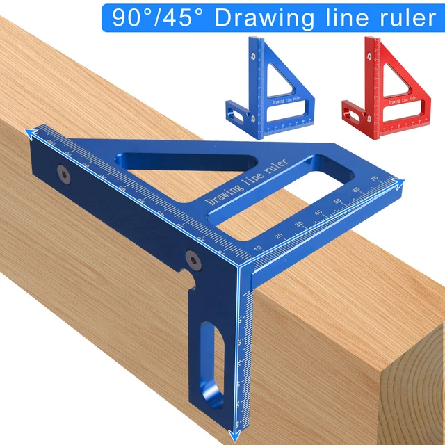 ANGLE RULER MITER Triangle Ruler Woodworking Square Protractor ...