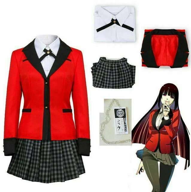 KAKEGURUI COMPULSIVE GAMBLER Yumeko Jabami Cosplay Costume High School ...