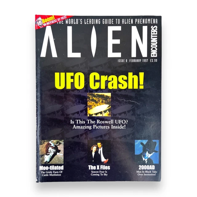 ALIEN ENCOUNTERS MAGAZINE #8 February 1997 UFO Roswell Crash X-Files ...