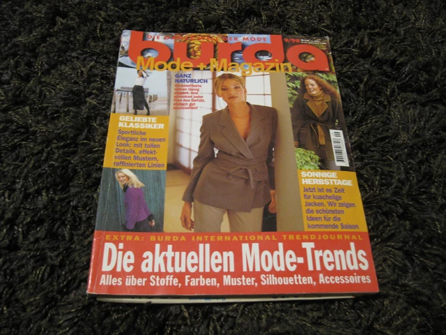 ZEITSCHRIFT BURDA MODE Magazin 9 / 1998 Die aktuellen Mode Trends EUR 2 ...
