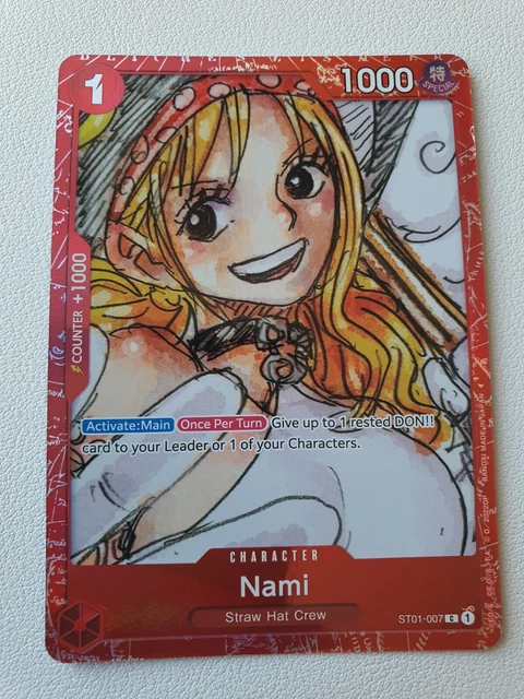 CARTE ONE PIECE Nami Parallel Promo ST01-007 Rare NM EUR 1,00 - PicClick FR