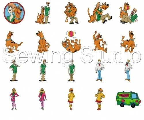 SCOOBY DOO DESIGNS - Ricamo A Macchina Disegni Su Cd O Usb EUR 8,36 ...