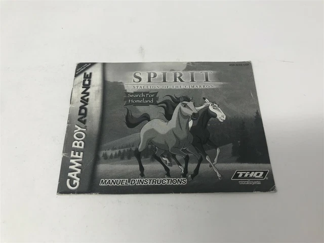 SPIRIT STALLION OF the Cimarron - Game Boy Advance GBA - Manual Only ...