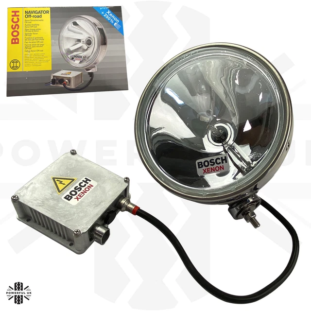 8& BOSCH NAVIGATOR Chrome Light Driving Lamp Xenon Auxillary Round Spot ...