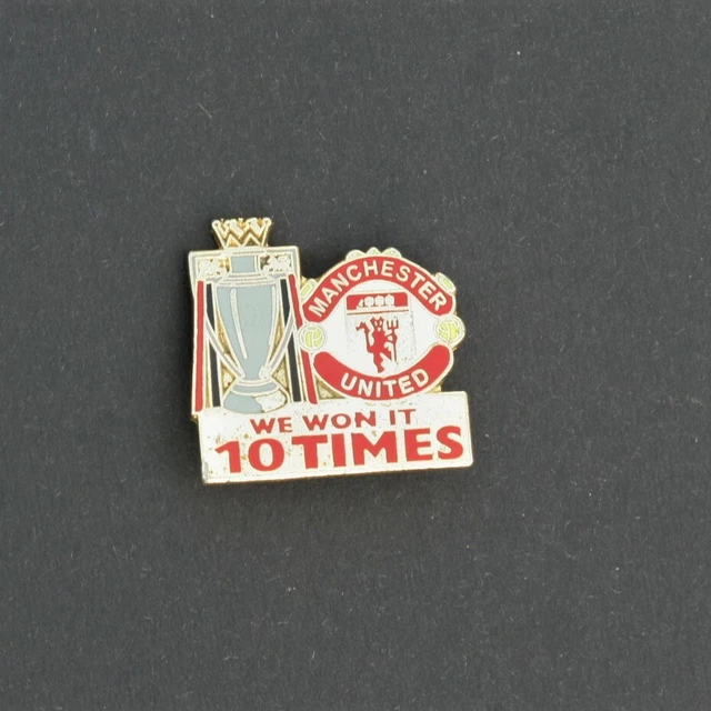 MANCHESTER UNITED FOOTBALL Club - Premier League 10 Times Winners Pin ...