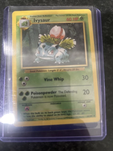 POKEMON CARD 1990 First Edition IVYSAUR 30/102 Base Set GEM MINT ...