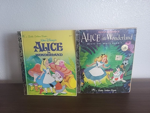 WALT DISNEY'S ALICE in Wonderland 1991 Little Golden Book 1951 Alice ...