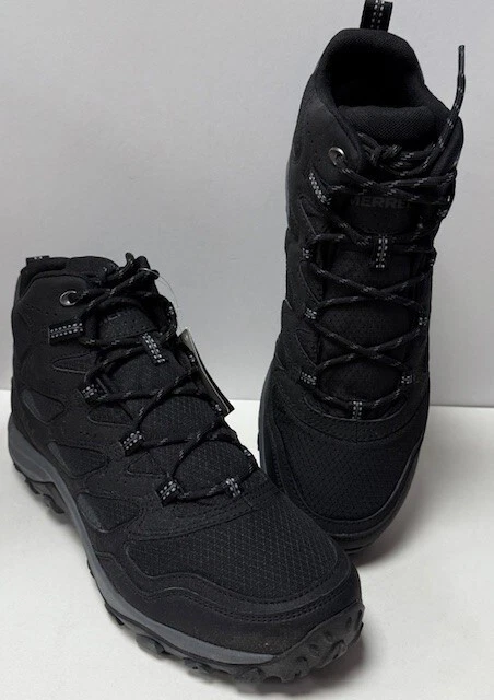 MERRELL MEN'S WEST Rim Sport Mid GTX Hiking Boot, Black, UK 9.5, New ...