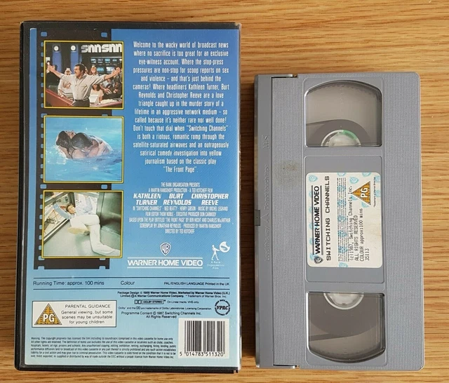 SWITCHING CHANNELS (VHS) BIG BOX - Burt Reynolds + Christopher Reeve ...