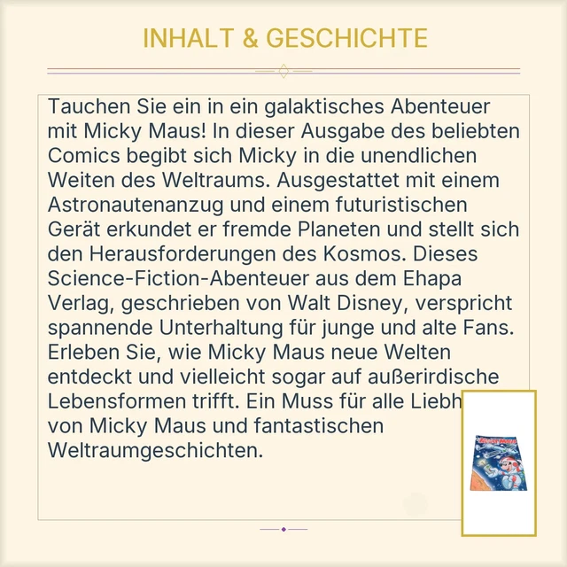 MICKY MAUS COMIC Science-Fiction Abenteuer Walt Disney Ehapa ...