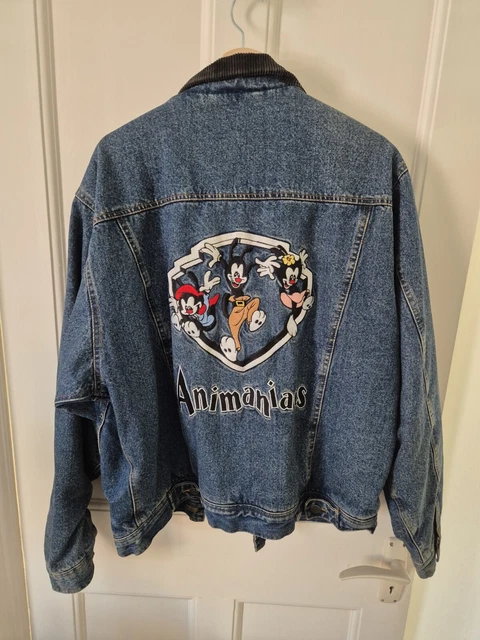 RARE PADDED VINTAGE Warner Brothers Animaniacs Denim Jacket XL £125.00 ...