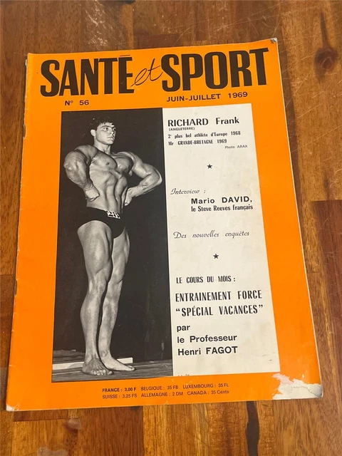 SANTE ET SPORT #56 bodybuilding muscle magazine FRANK RICHARD 7-69 (Fr ...