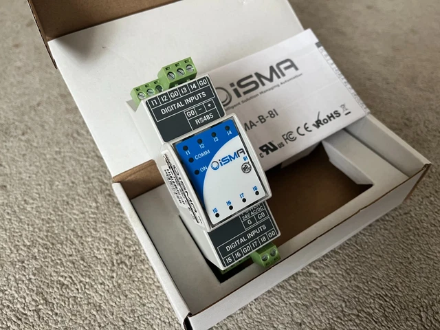 ISMA-B-8I MODBUS/BACNET RS485 BMS 8 Channel Digital Input Module £70.00 - PicClick UK