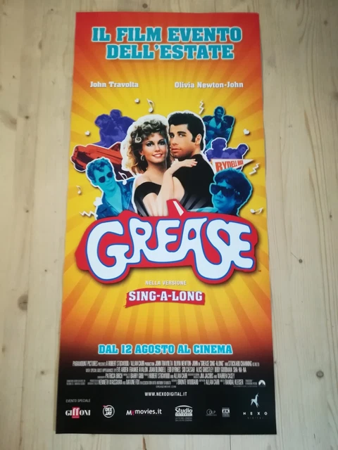 GREASE ORIGINAL MOVIE Poster 12x27" Italian TRAVOLTA EUR 36,18 ...