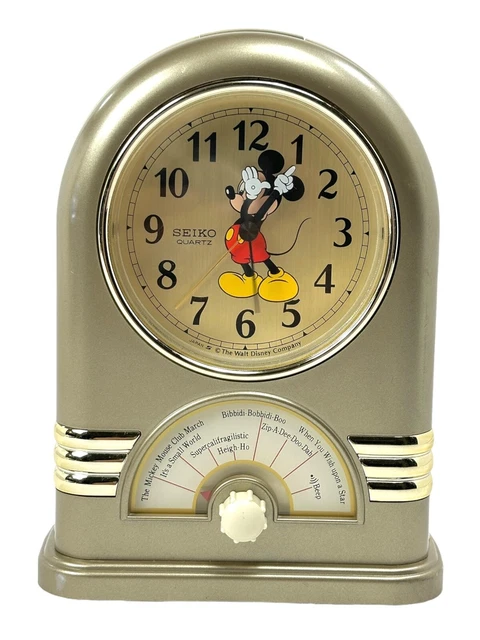 DISNEY SEIKO QUARTZ Mickey Mouse Musical Alarm Clock Sing Along Jukebox Vintage £142.06 ...
