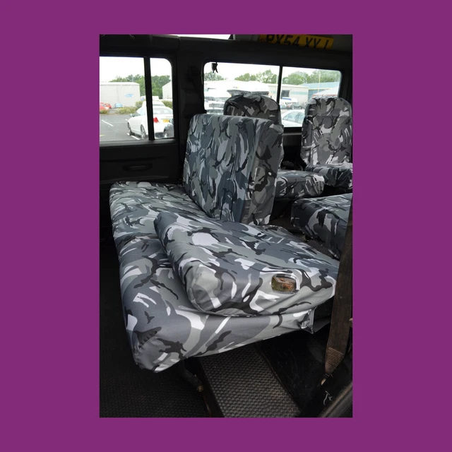 LAND ROVER DEFENDER 110 1983-07 Rear Single Double Grey DPM Camo Seat ...