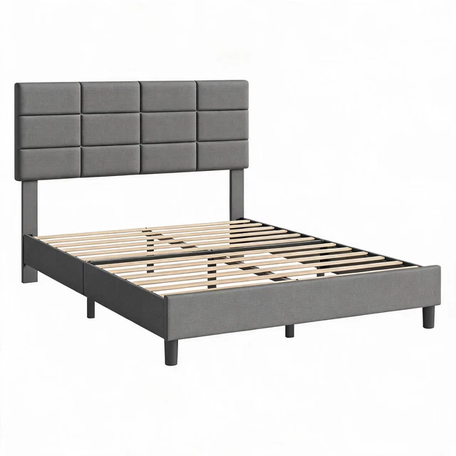SINGLE/DOUBLE/KING SIZE BED Frame w/ Headboard & Footboard wood Bed ...