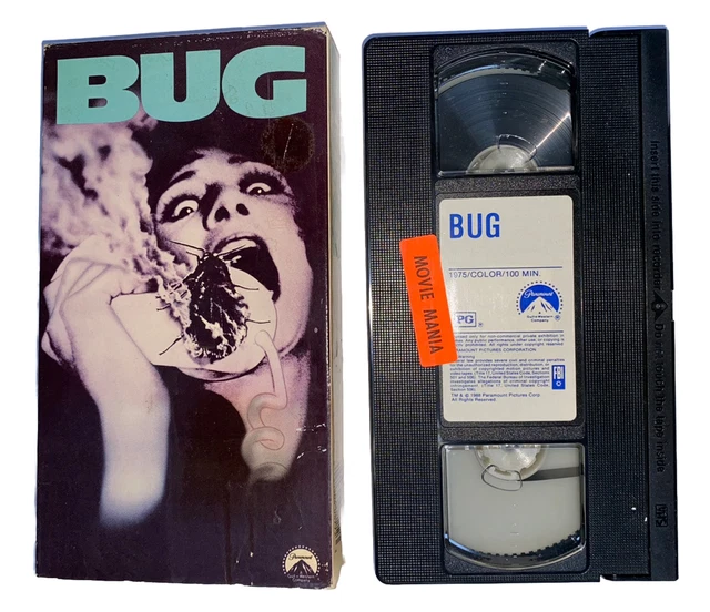 BUG VHS HORROR Movie Rare. HTF SCARY MOVIE 1975 Cult Classic VTG 1988 ...