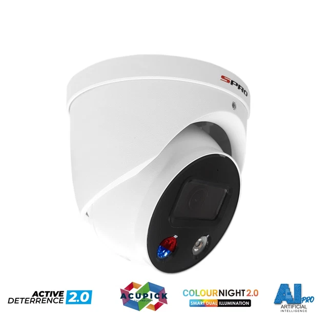 SPRO 5MP IP Turret Camera Active Deterrence Smart Dual Illumination £ ...